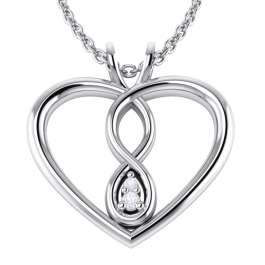 Infinity Heart Diamond Pendant